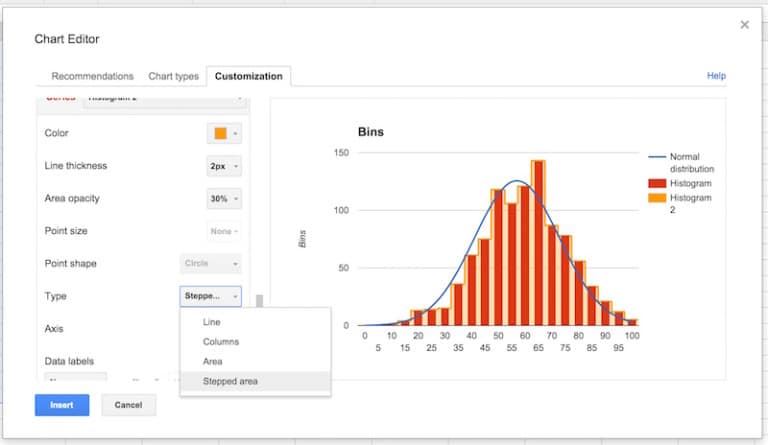 How to make a Histogram in Google Sheets