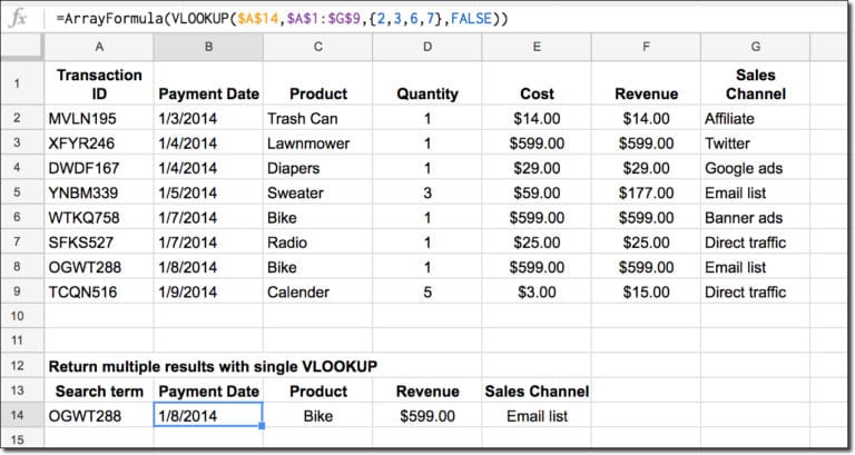 Have Vlookup Return Multiple Columns in Google Sheets Have Vlookup Return Multiple Columns in Google Sheets