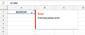 Formula Parse Errors In Google Sheets And How To Fix Them