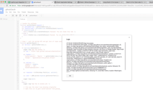 Show data from GitHub's API in Google Sheets, with Apps Script & Oauth