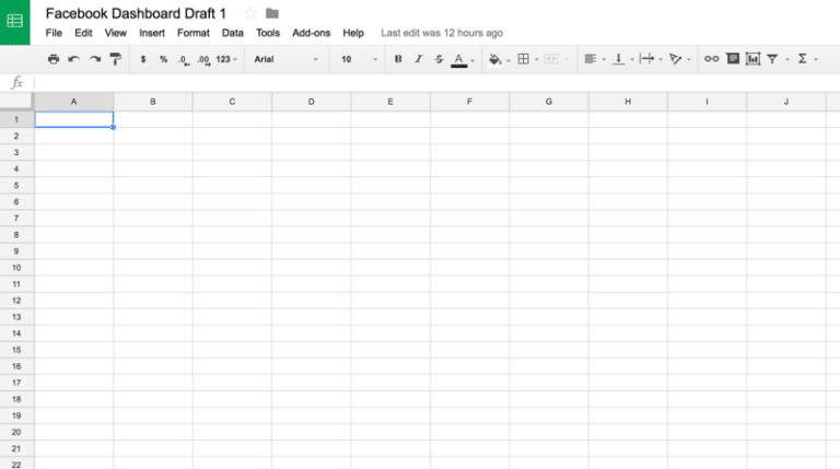 Dashboard Design: From a Blank Google Sheet to Facebook Insights