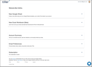 How we manage our family finances with Google Sheets and Tiller