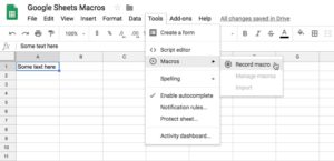 Google Sheets Macros: Add automation to your Sheets without any code