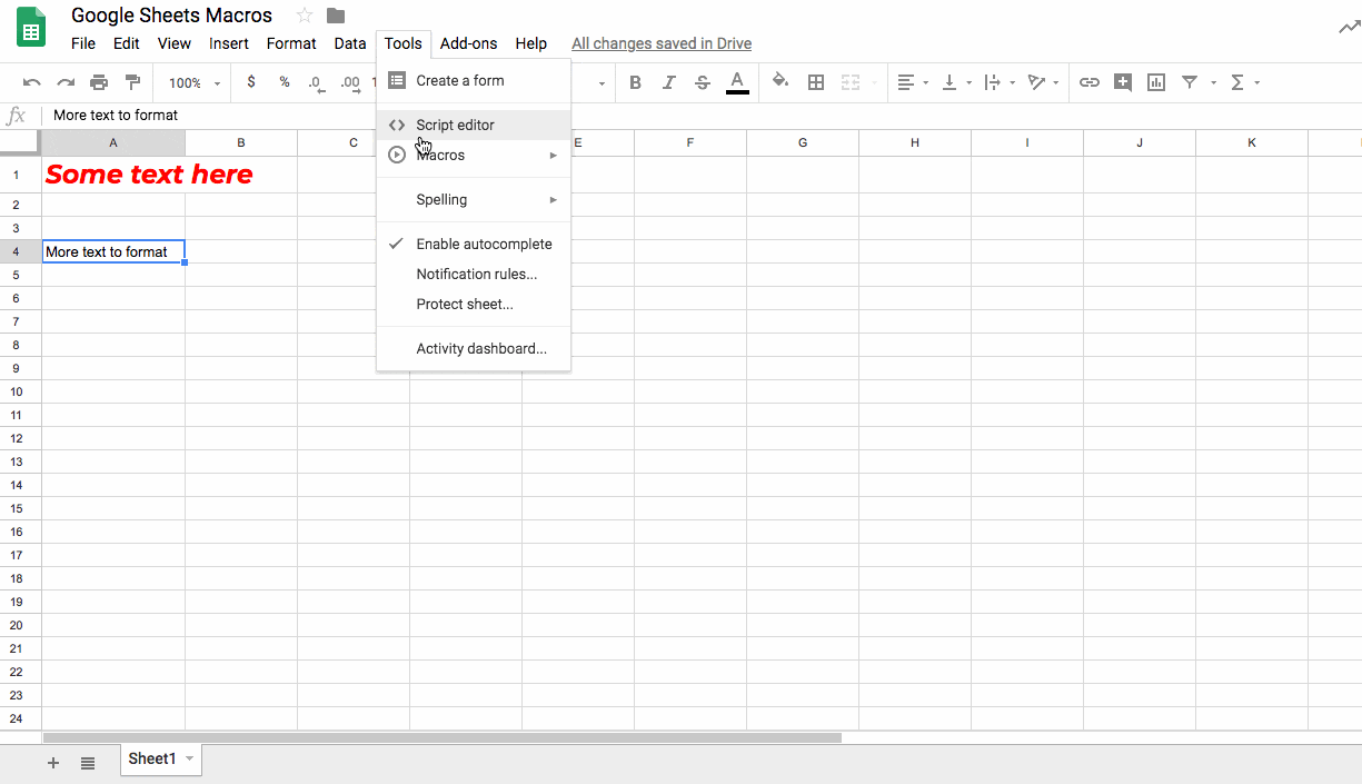 Macros En Hojas De C lculo De Google EXCEL CUTE