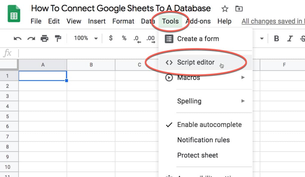How To Connect Google Sheets To A Database