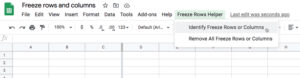 How To Freeze A Row In Google Sheets, Including A Secret Shortcut