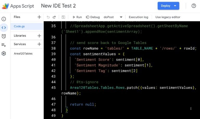 Guide To The New Google Apps Script IDE Covering 135 Features