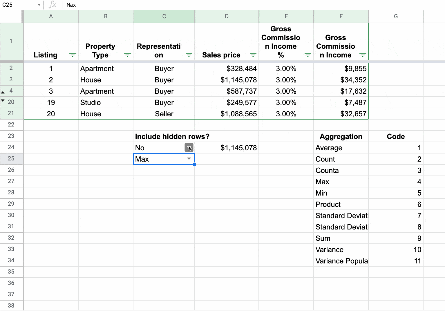 SUBTOTAL Function In Google Sheets The Complete Tutorial