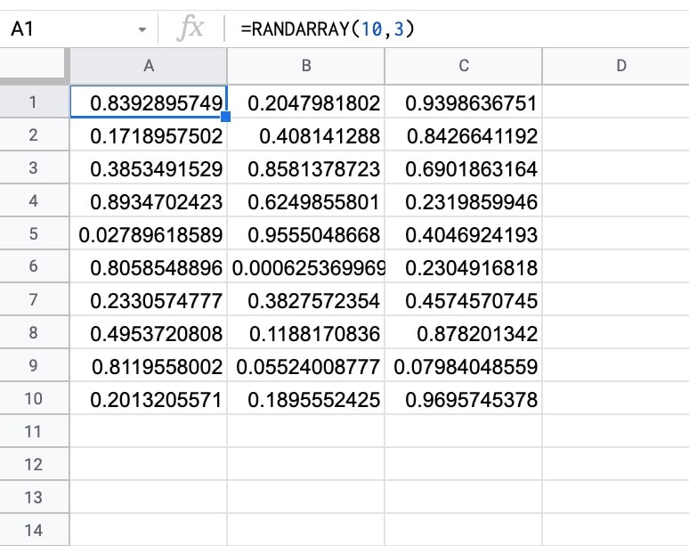How To Use The RANDARRAY Function In Google Sheets