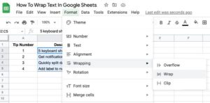 How To Wrap Text In Google Sheets