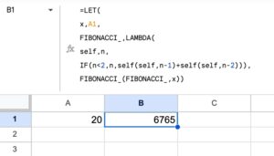 Recursion in Google Sheets With Formulas