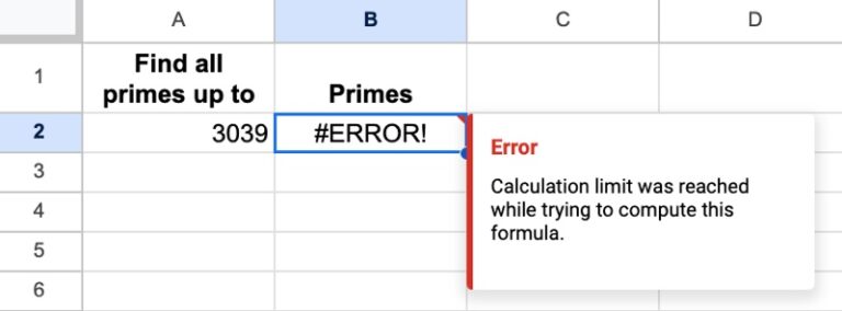 Recursion in Google Sheets With Formulas