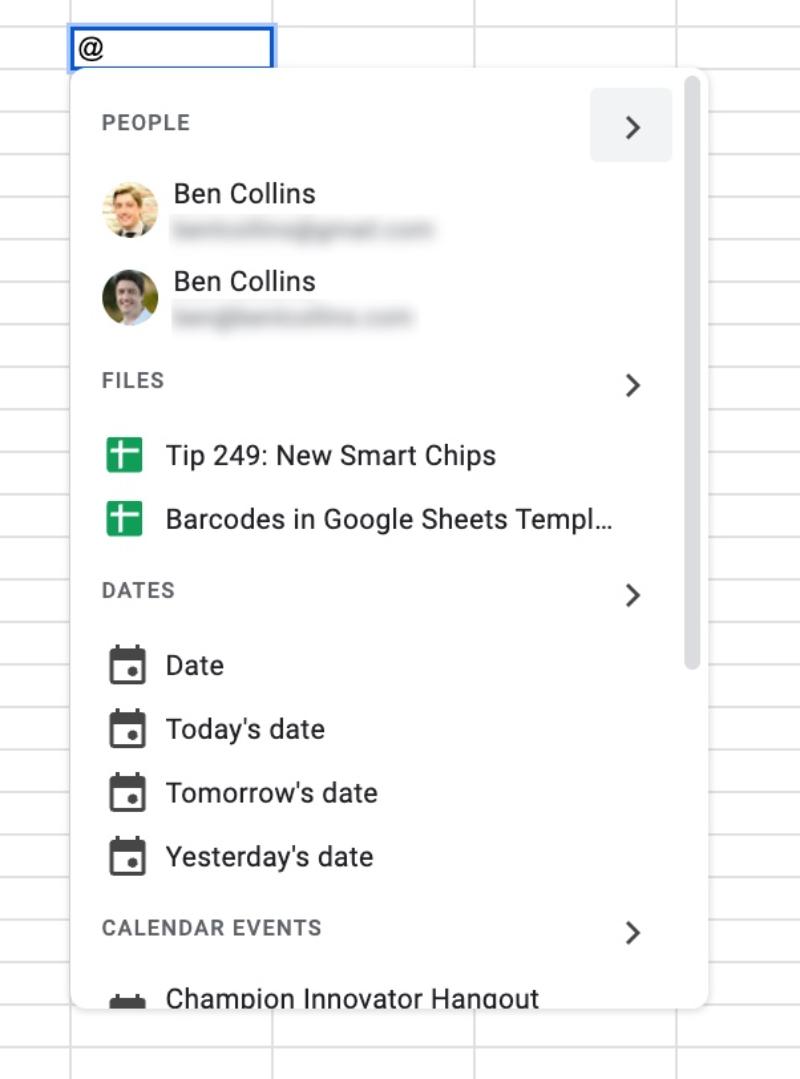 The Complete Guide to Smart Chips in Google Sheets