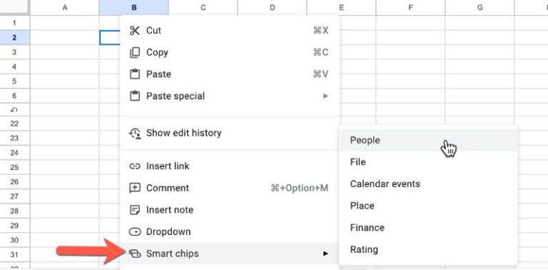 The Complete Guide to Smart Chips in Google Sheets