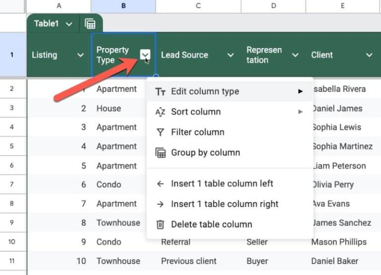 The Complete Guide to Tables in Google Sheets