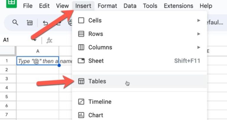 The Complete Guide to Tables in Google Sheets