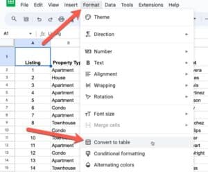 The Complete Guide to Tables in Google Sheets