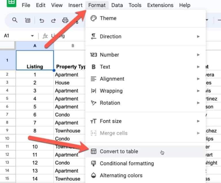 The Complete Guide to Tables in Google Sheets