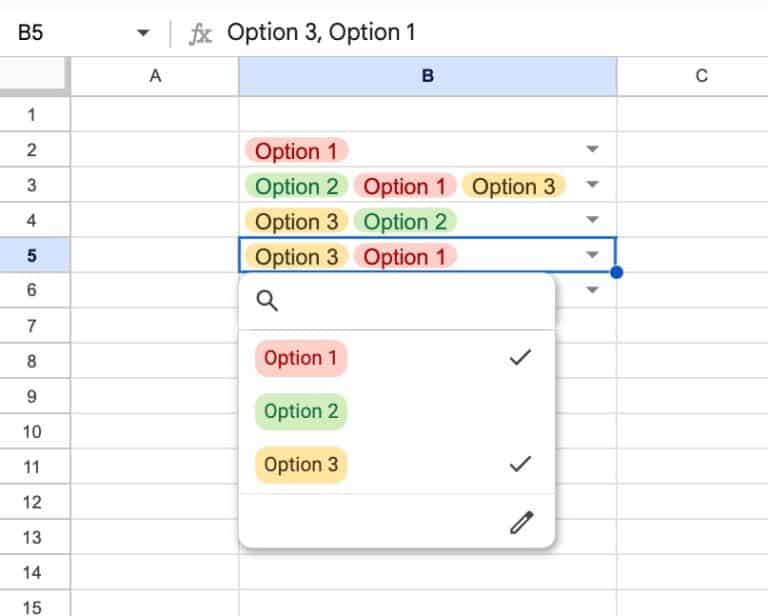 Multiple Selections in Drop Downs in Google Sheets