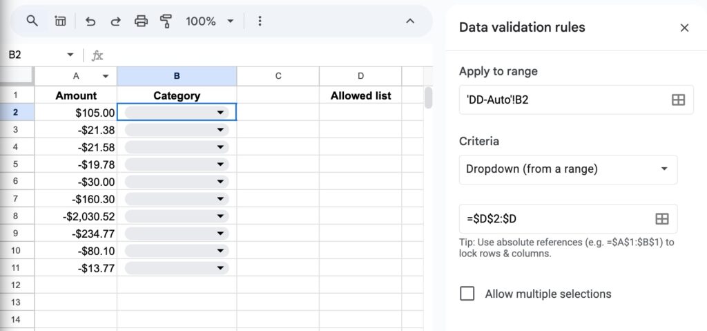 Sheets Insiders 5: Dropdowns