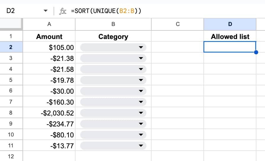 Sheets Insiders 5: Dropdowns