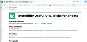 11 Incredibly Useful URL Tricks for Google Sheets