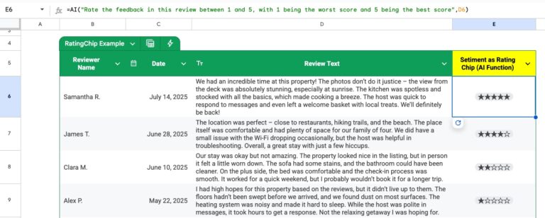 How to use the AI Function in Google Sheets (with 10 examples)