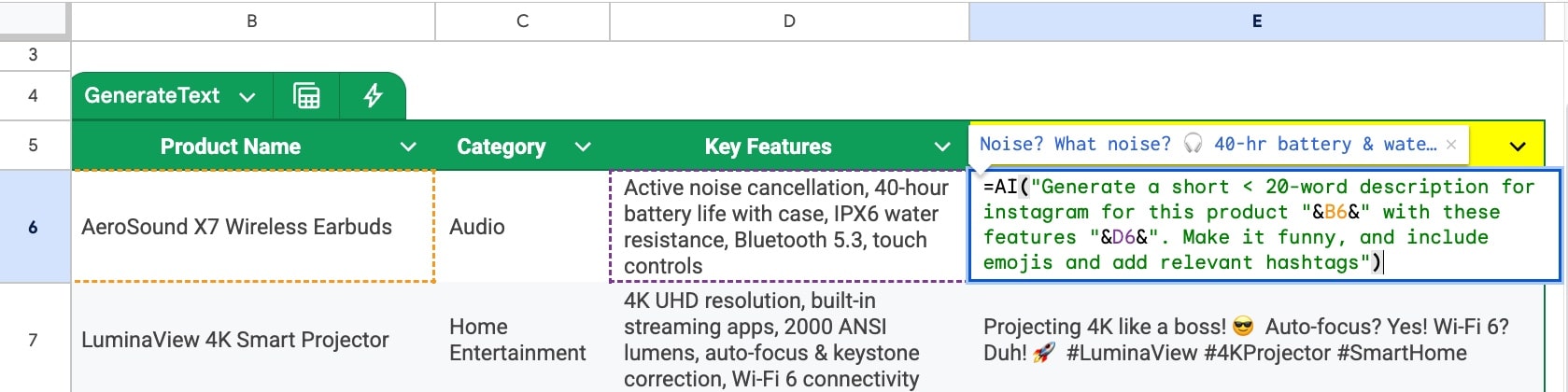 How to use the AI Function in Google Sheets (with 10 examples)
